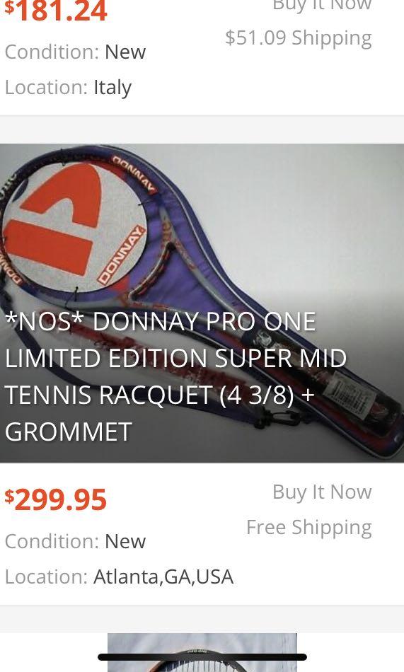 Tennis racket Donnay Pro One International Ltd Edt., Sports Equipment ...