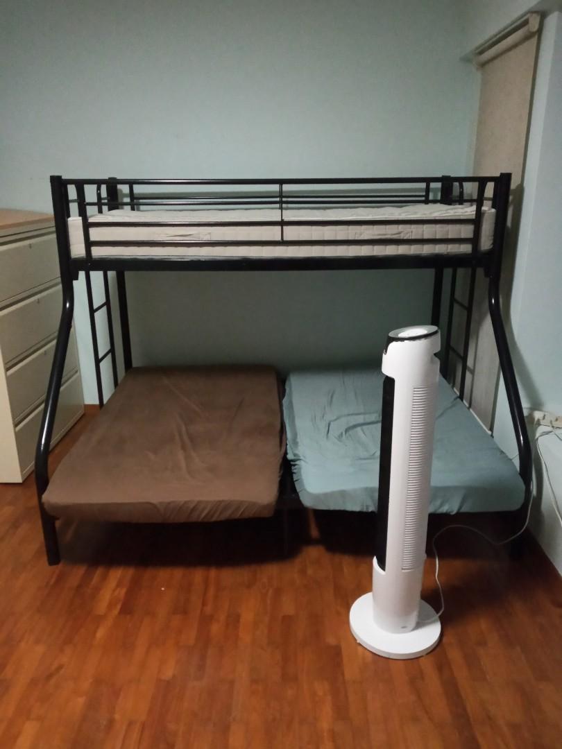 Free bunk bed with fan, Furniture & Home Living, Furniture, Bed Frames ...