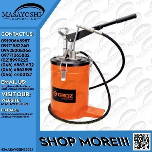 GROZ Bucket Grease Pump | Grease Pump | Grease Dispenser | Lubrication ...