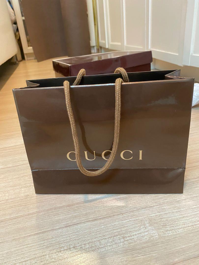 Gucci paper bag, Luxury, Bags & Wallets on Carousell