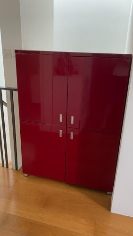 Habitat (UK) Red Cabinet, Furniture & Home Living, Furniture, Shelves ...