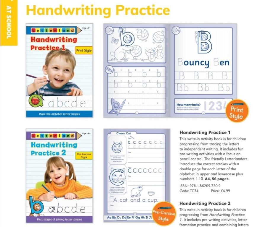 Letterland Handwriting Practice 1, Hobbies & Toys, Books & Magazines ...