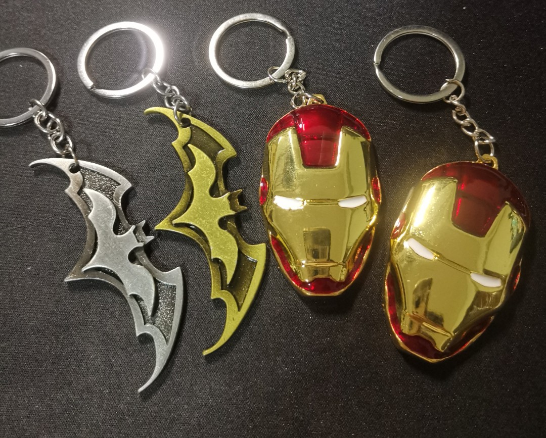 Marvel DC Key chains [iron man, batman, spiderman, captain America ...
