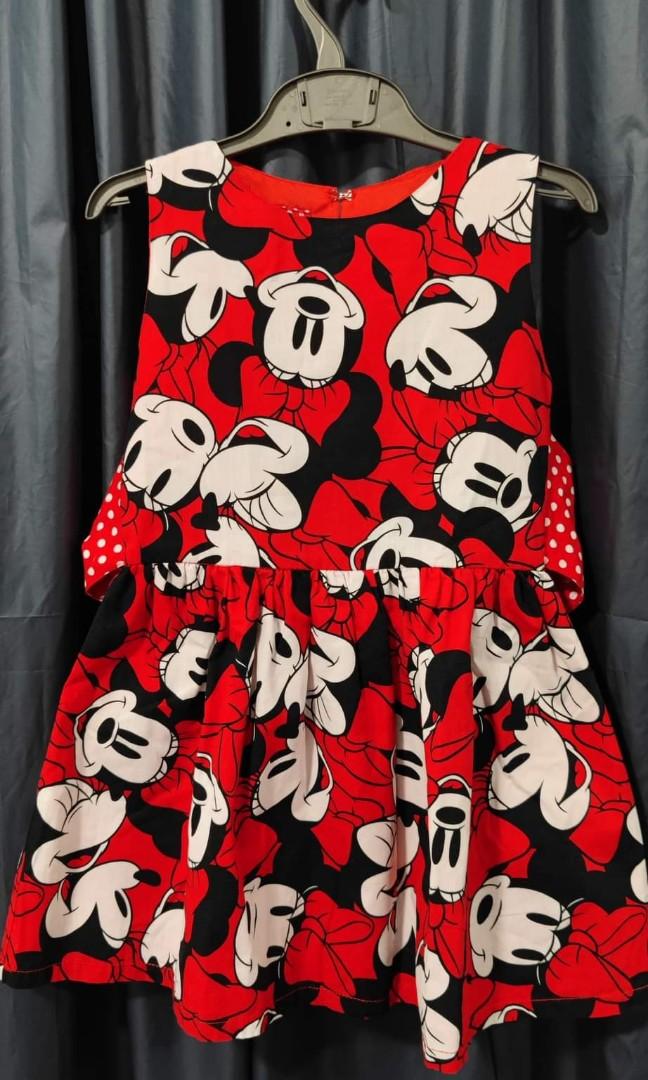 Mickey mouse dress, Babies & Kids, Babies & Kids Fashion on Carousell