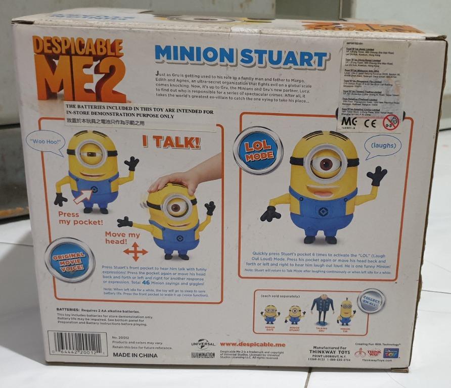 Minion Stuart Laughing Action Figure, Hobbies & Toys, Toys & Games on ...