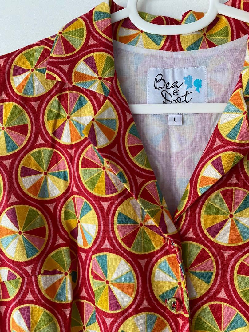 Modcloth bea and dot vintage style colour wheel pinwheel dress, Women's ...