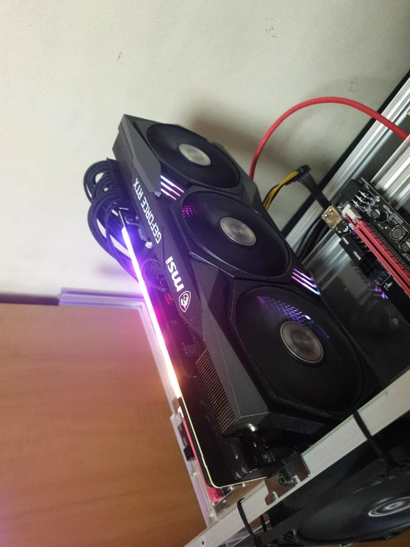 MSI Trio X rtx3080 mining rig, Computers & Tech, Parts & Accessories ...