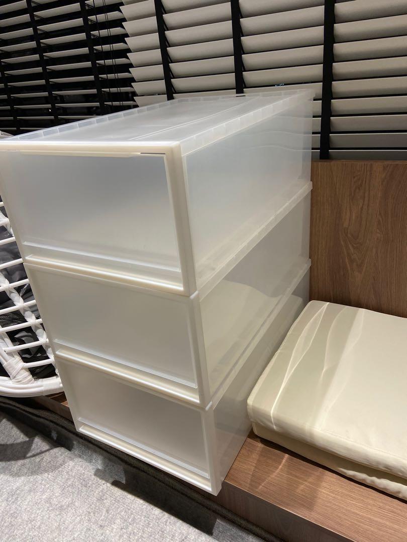 Muji Storage Drawers x 3, Furniture & Home Living, Furniture, Shelves ...