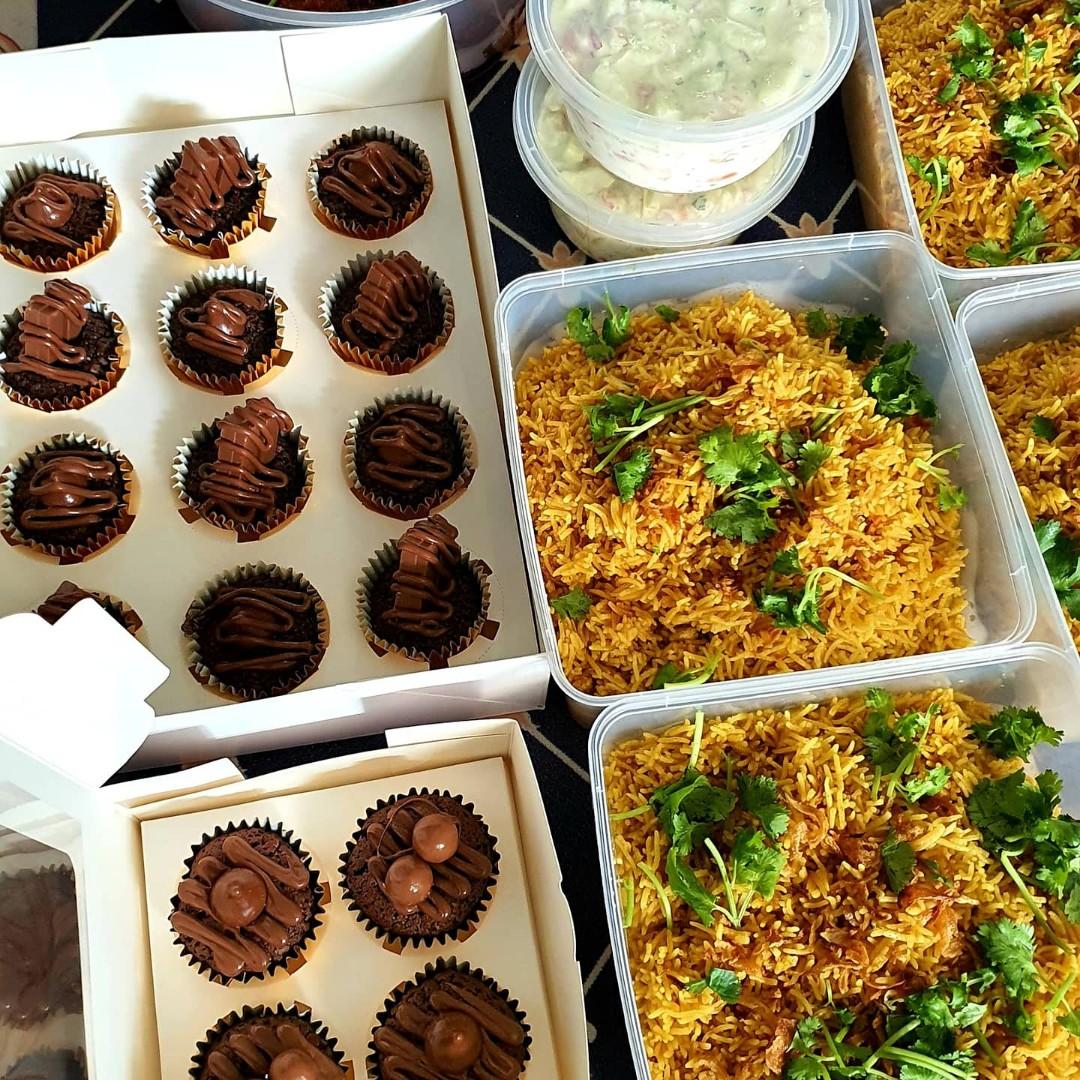 Nasi biryani set with dessert and drinks, Food & Drinks, Homemade Bakes ...