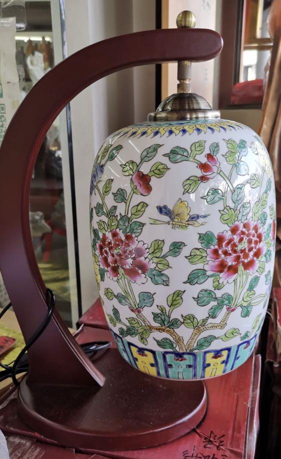 Peranakan Table Lamps, Furniture & Home Living, Lighting & Fans ...