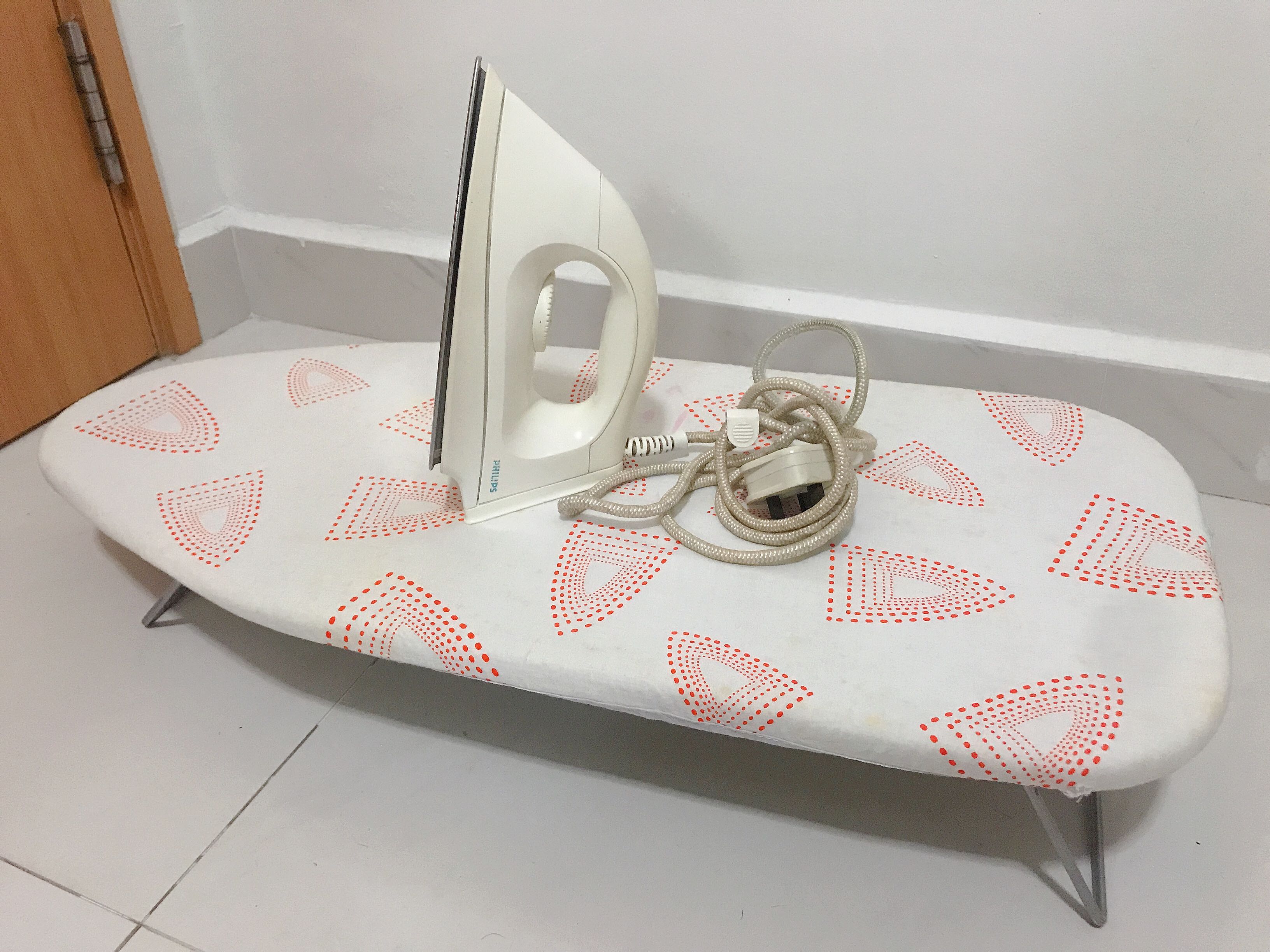Philips iron & Ikea mini ironing board, Furniture & Home Living ...