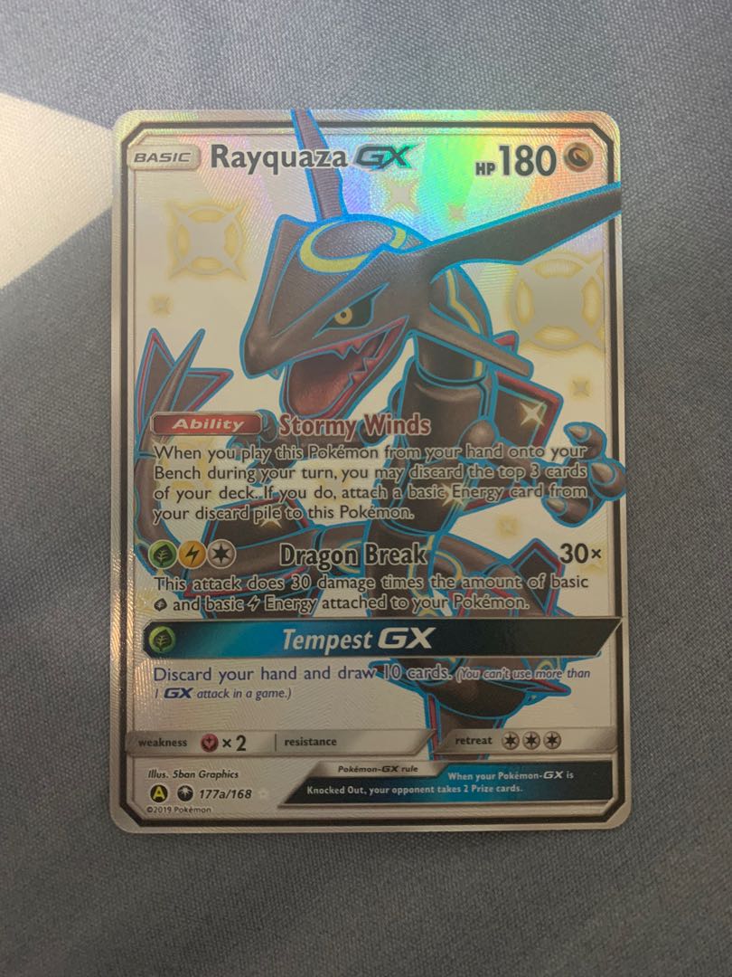 Rayquaza GX Shiny Promo Hidden Fates 177a/168 - Potential PSA 10 ...