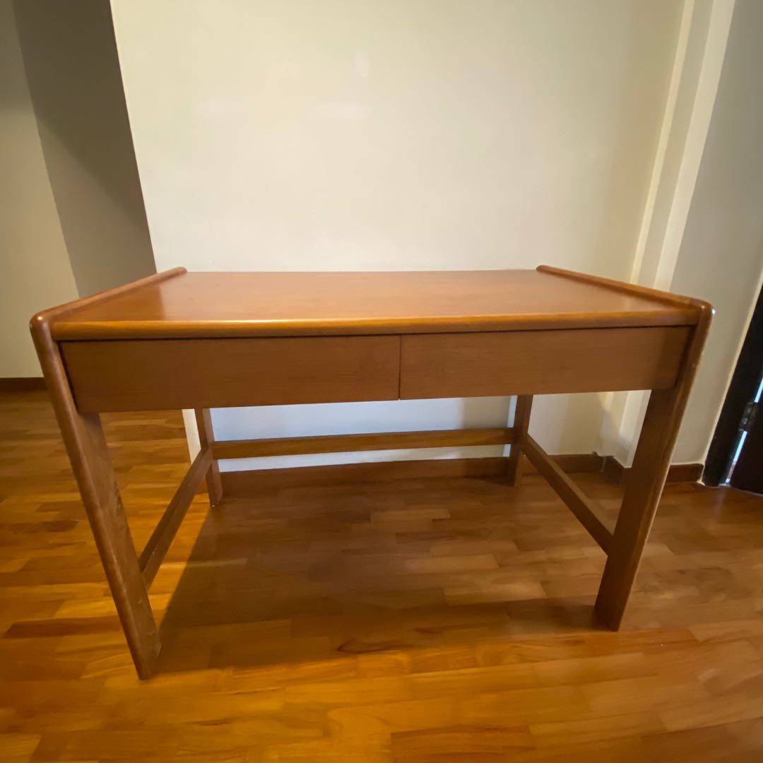 Scanteak solid teak writing table / study desk, Furniture & Home Living ...