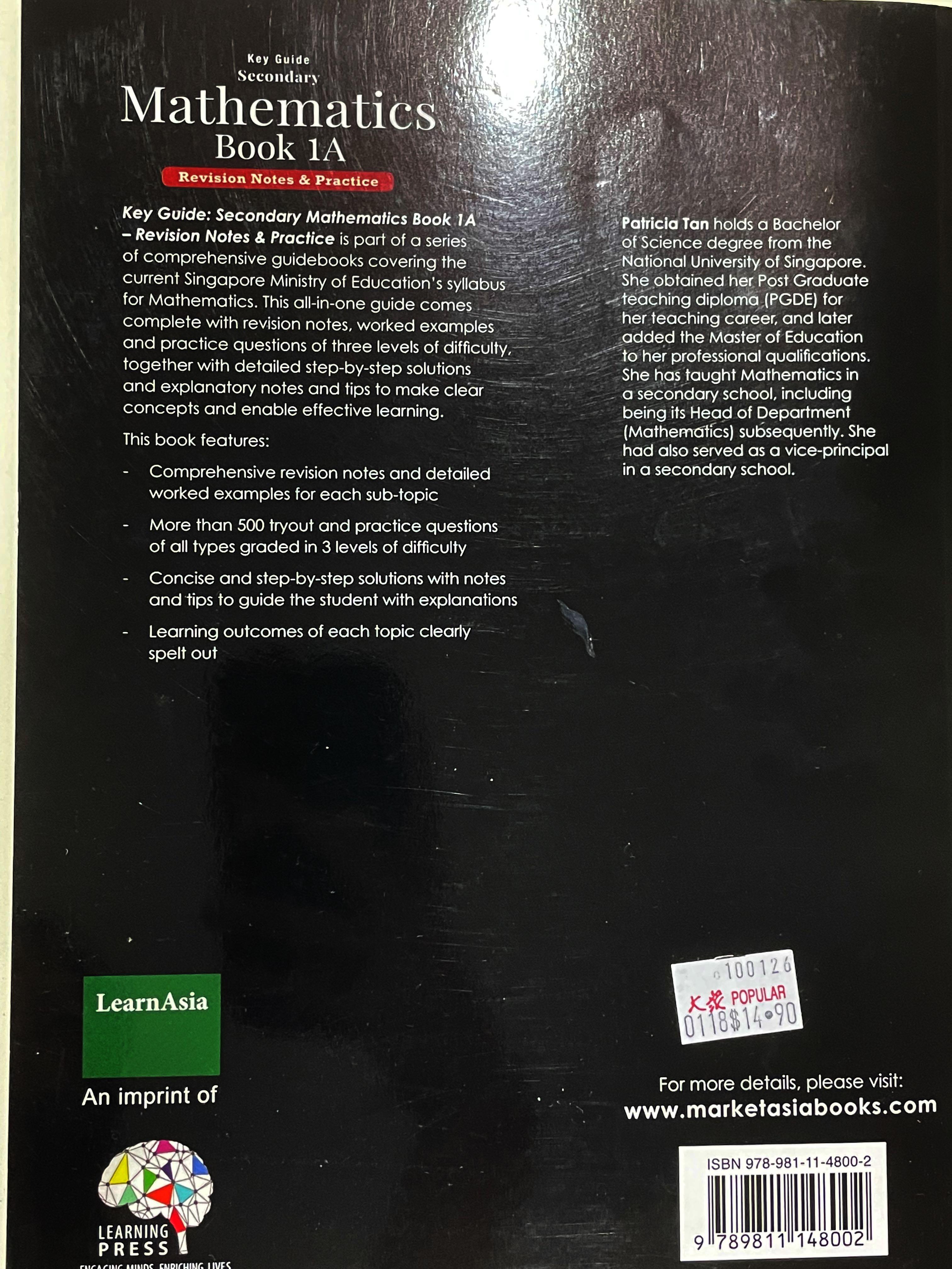 Secondary 1 Mathematics Revision Notes & Practices, Hobbies & Toys ...