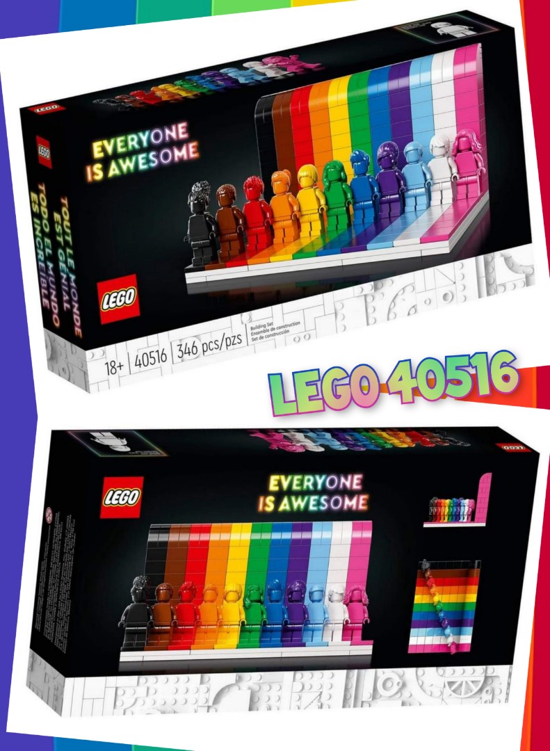 Lego 40516 Everyone Is Awesome Minifigures Rainbow Exclusive Set 2021 ...