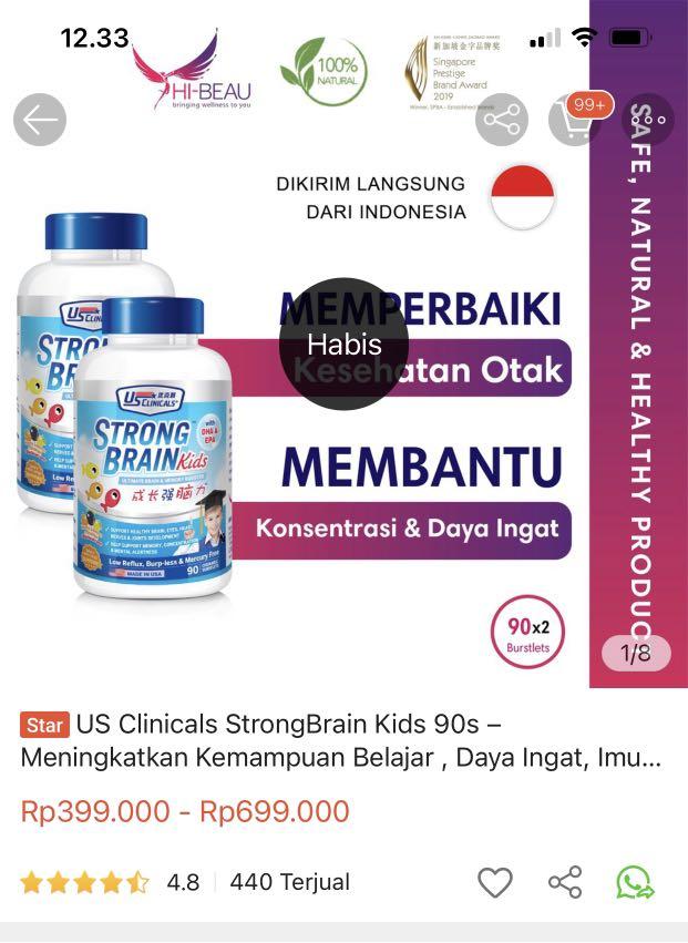 Strong Brain Kids Multivitamin Anak, Bayi & Anak, Lainnya di Carousell