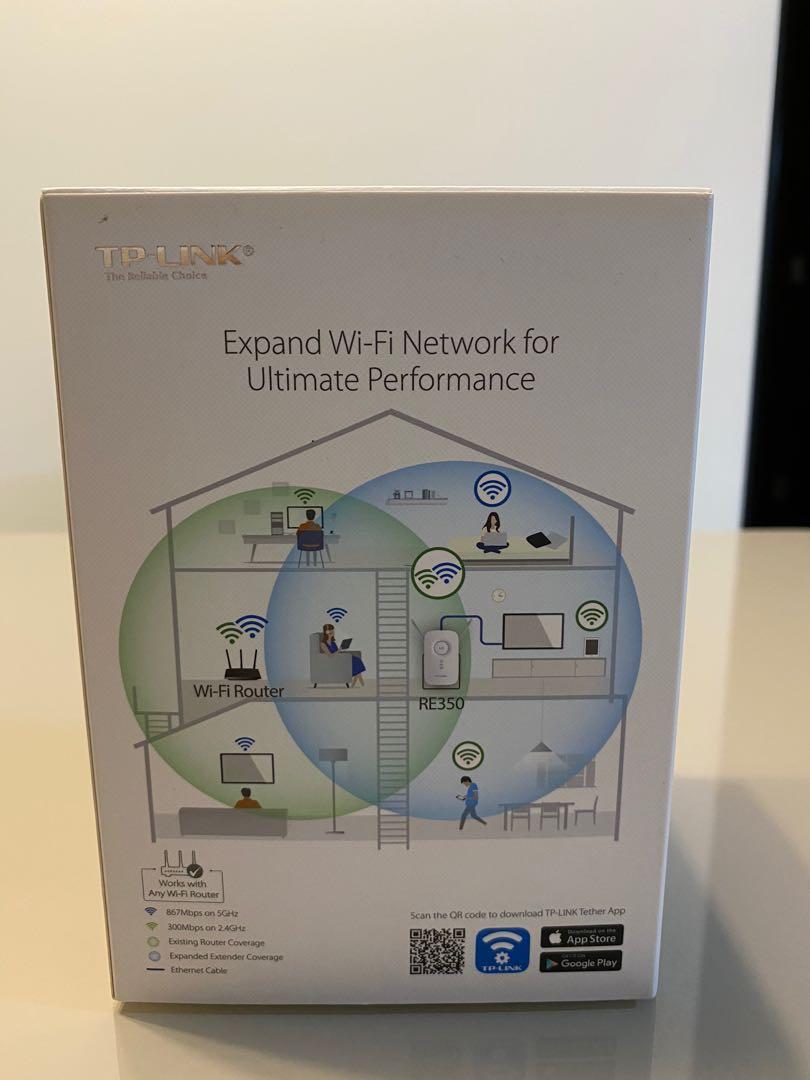 TP-Link AC1200 Wi-Fi Range Extender RE350, Computers & Tech, Parts ...