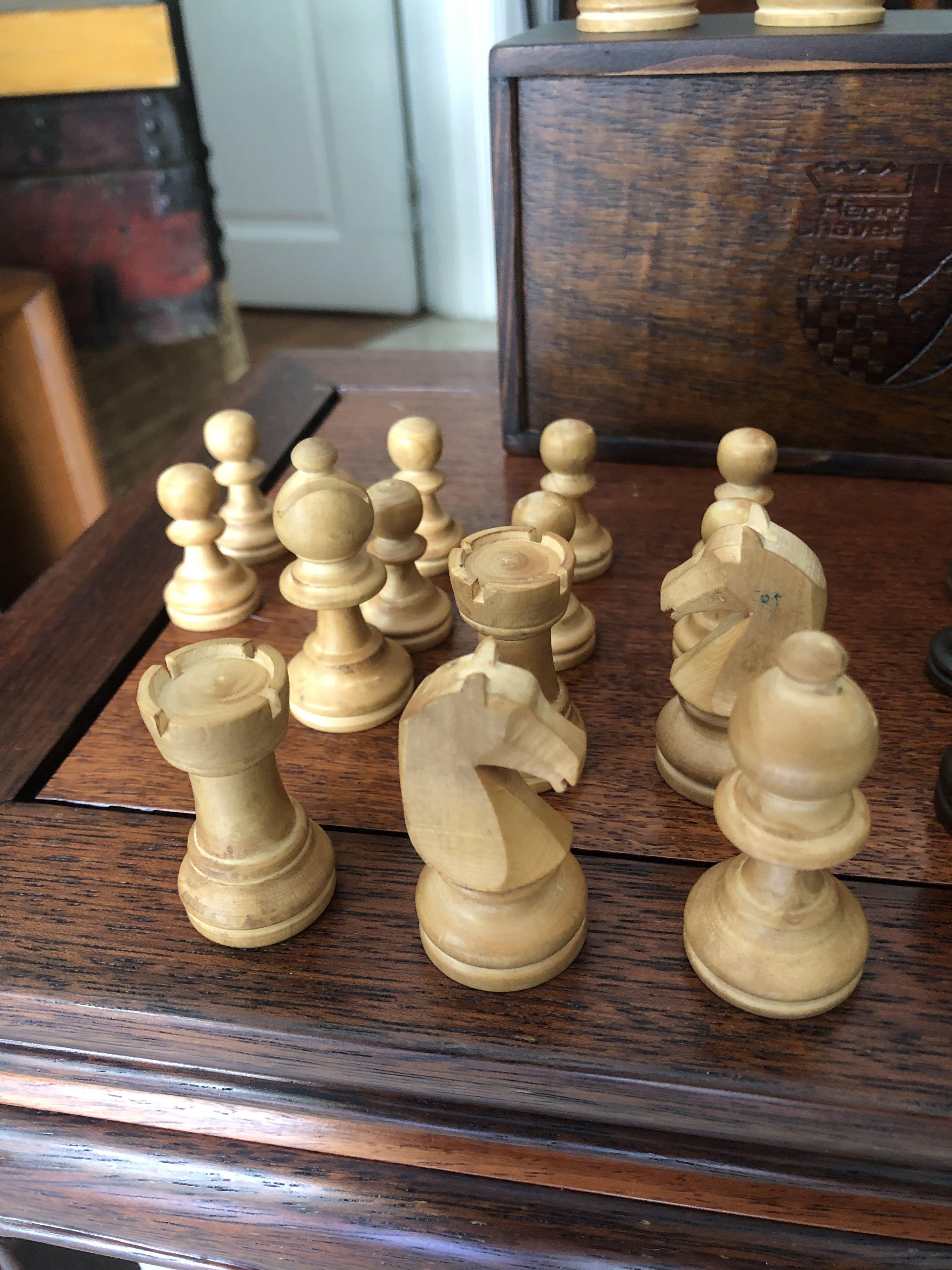 Vintage Original unweighted Henri Chavet Chess Set Circa 1930, Hobbies ...