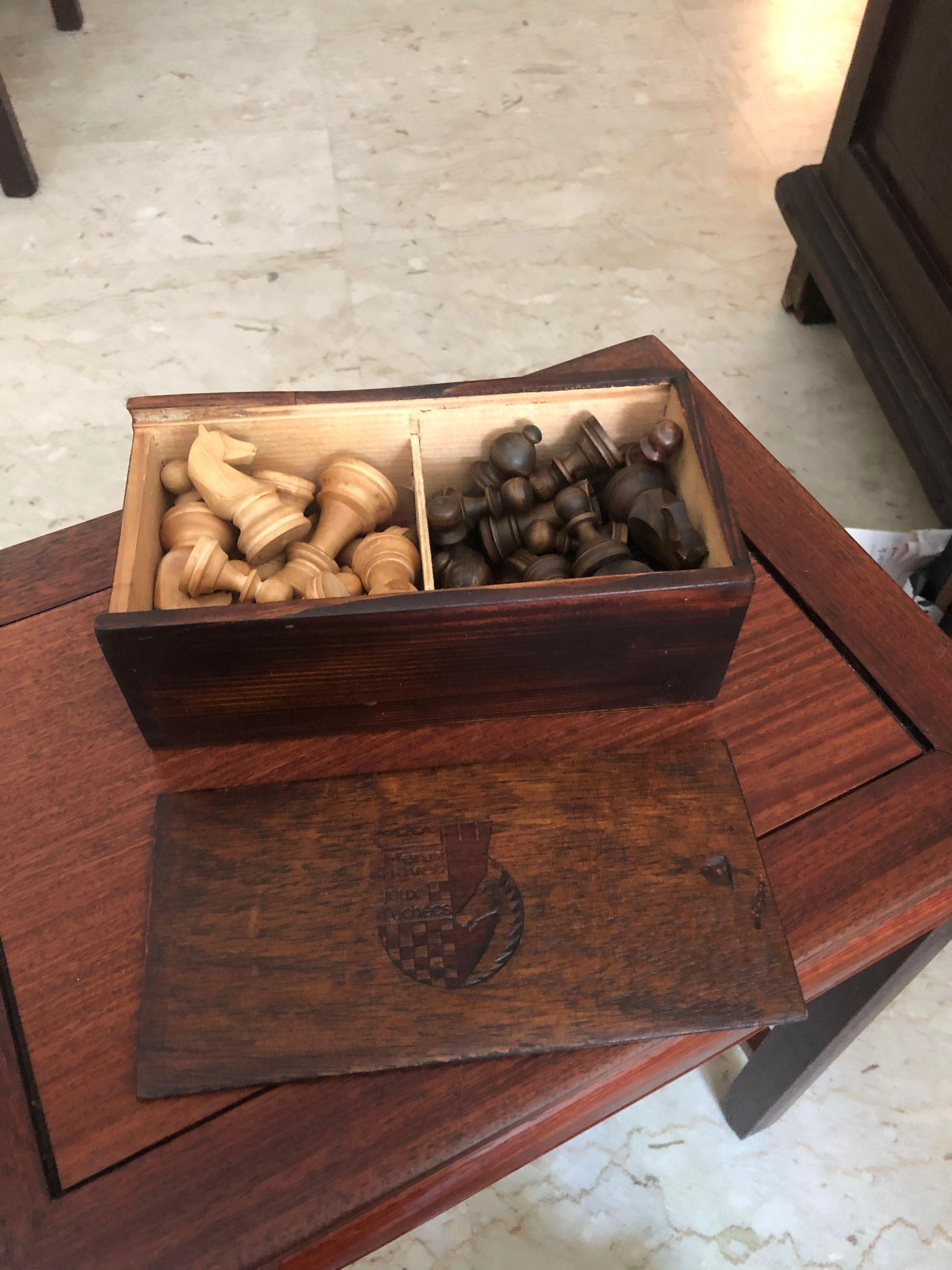 Vintage Original unweighted Henri Chavet Chess Set Circa 1930, Hobbies ...