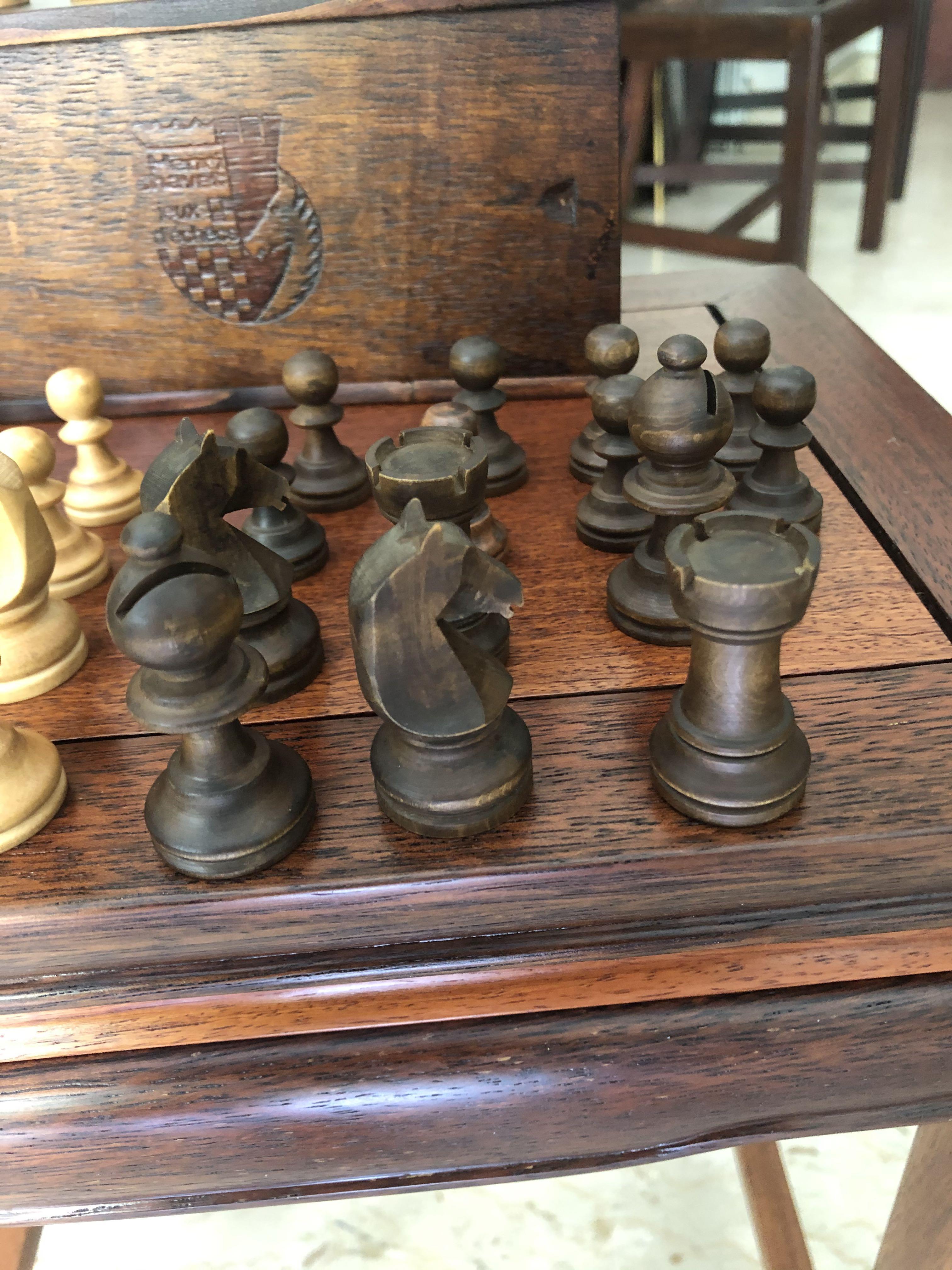 Vintage Original unweighted Henri Chavet Chess Set Circa 1930, Hobbies ...