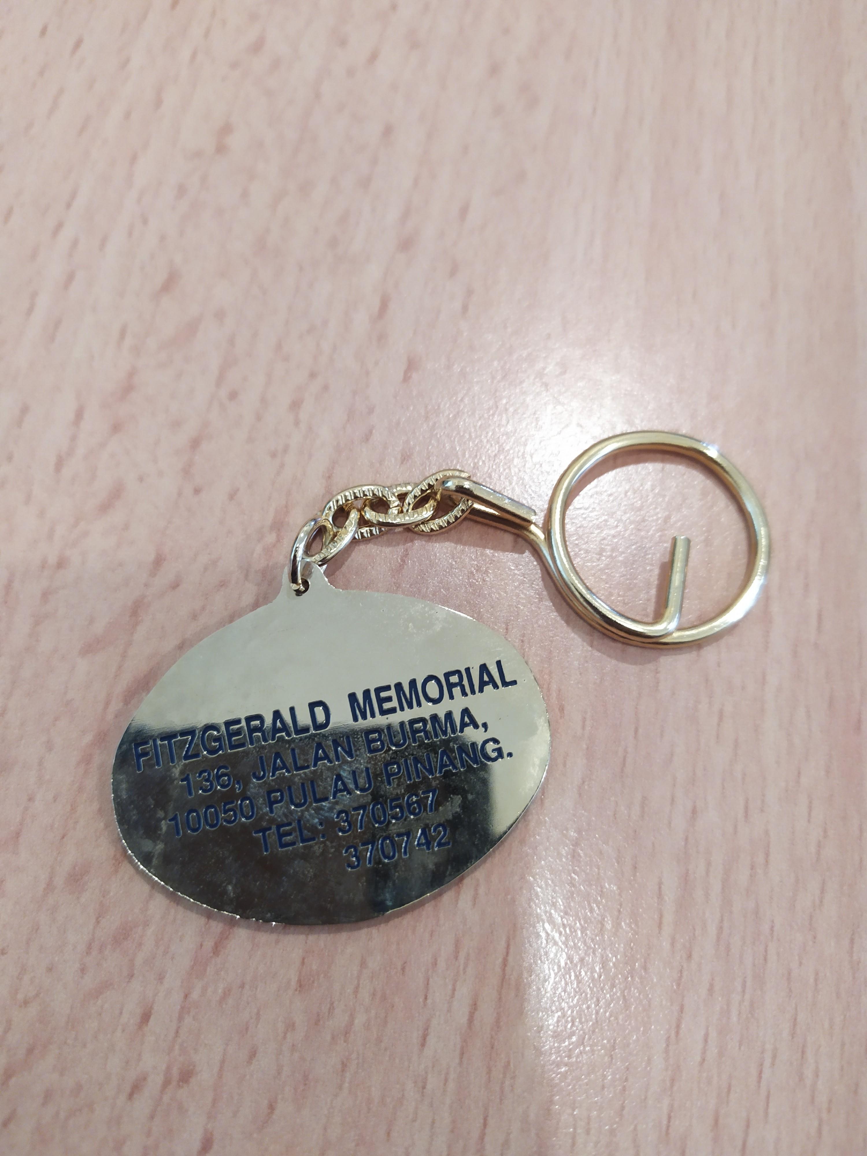 Vintage Wesley Methodist Church Penang Centenary Keychain, Hobbies ...
