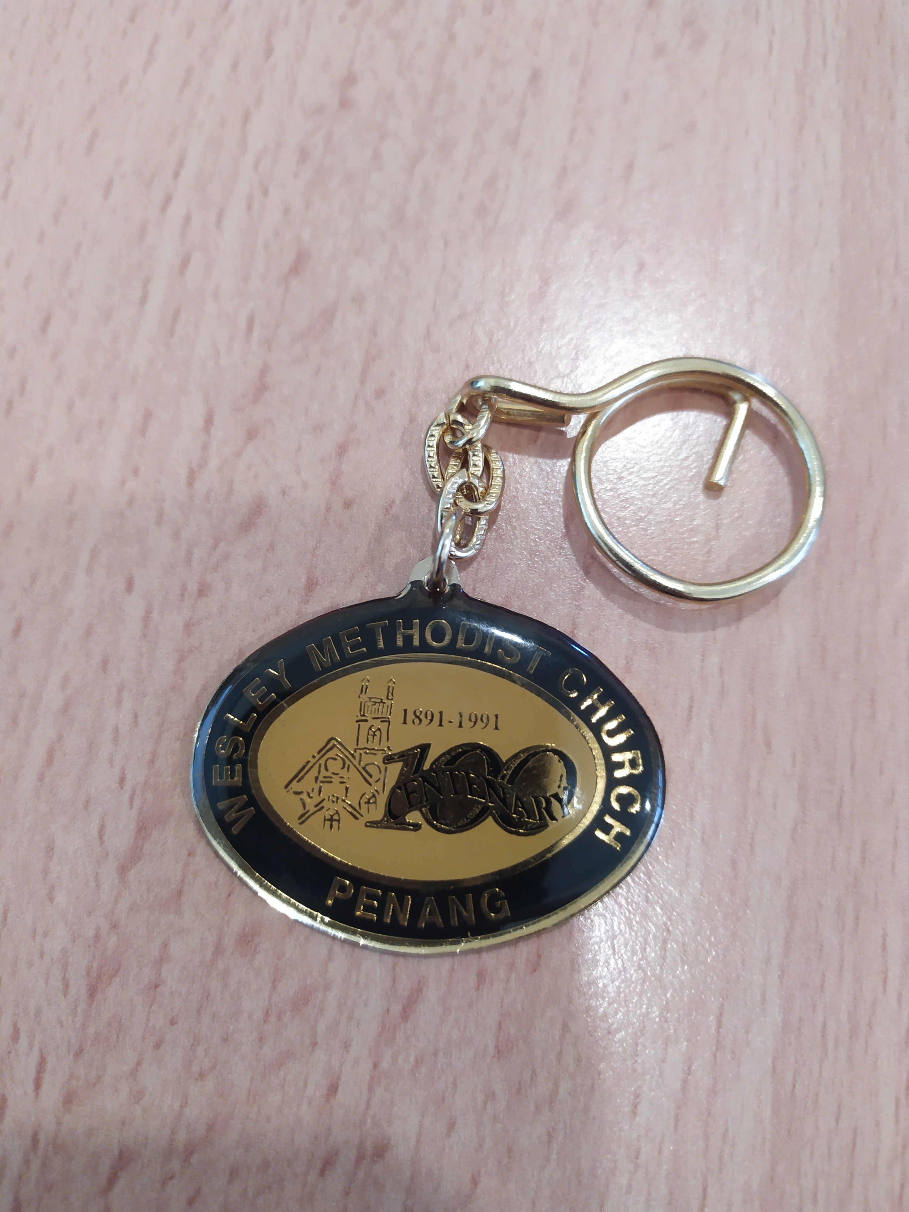 Vintage Wesley Methodist Church Penang Centenary Keychain, Hobbies ...