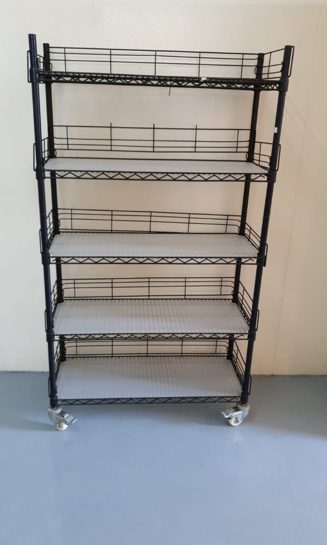 5 tier Display Rack with wheel, Furniture & Home Living, Outdoor ...