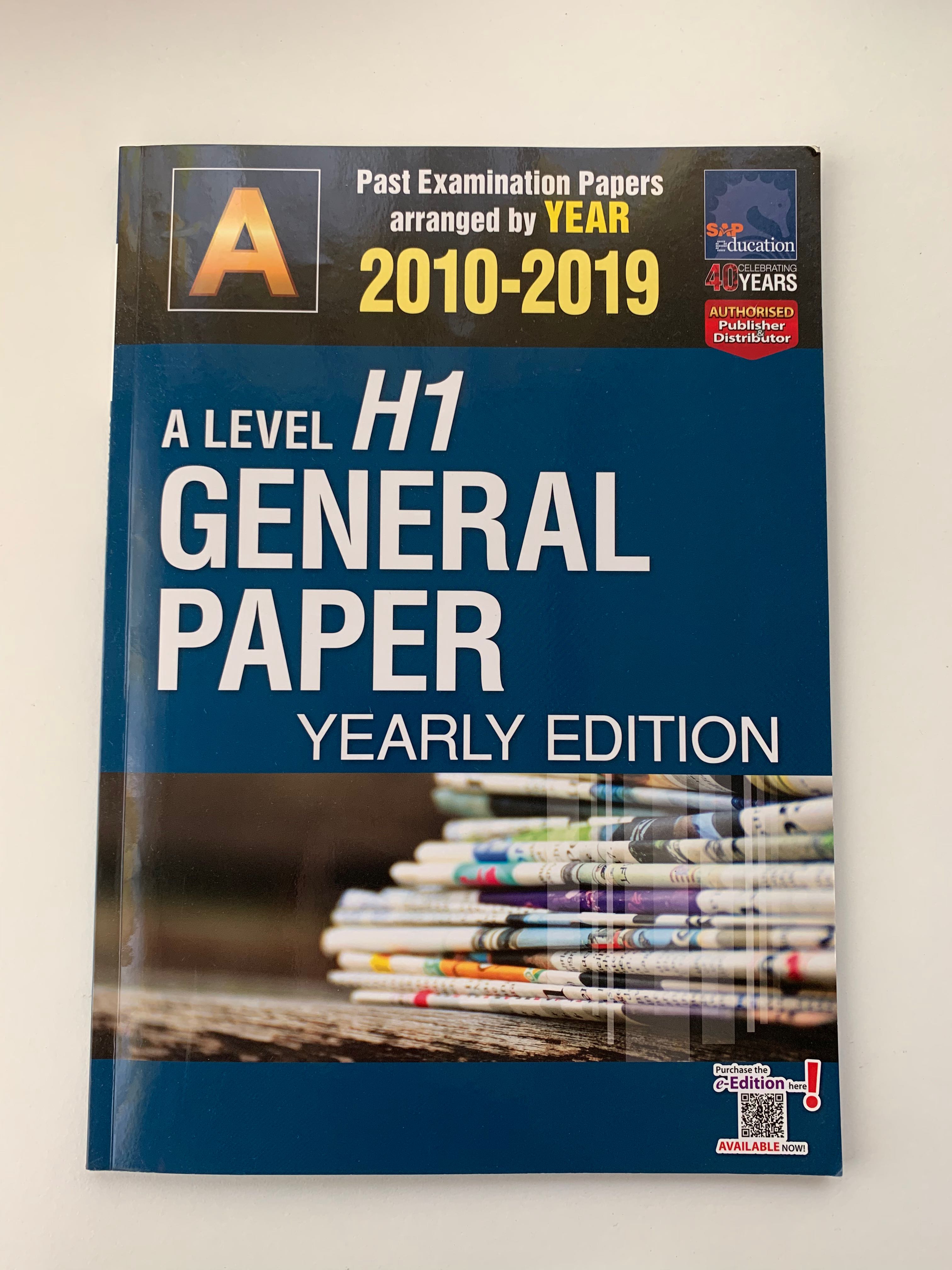 A LEVEL H1 GENERAL PAPER TEN YEAR SERIES (TYS), Hobbies & Toys, Books ...