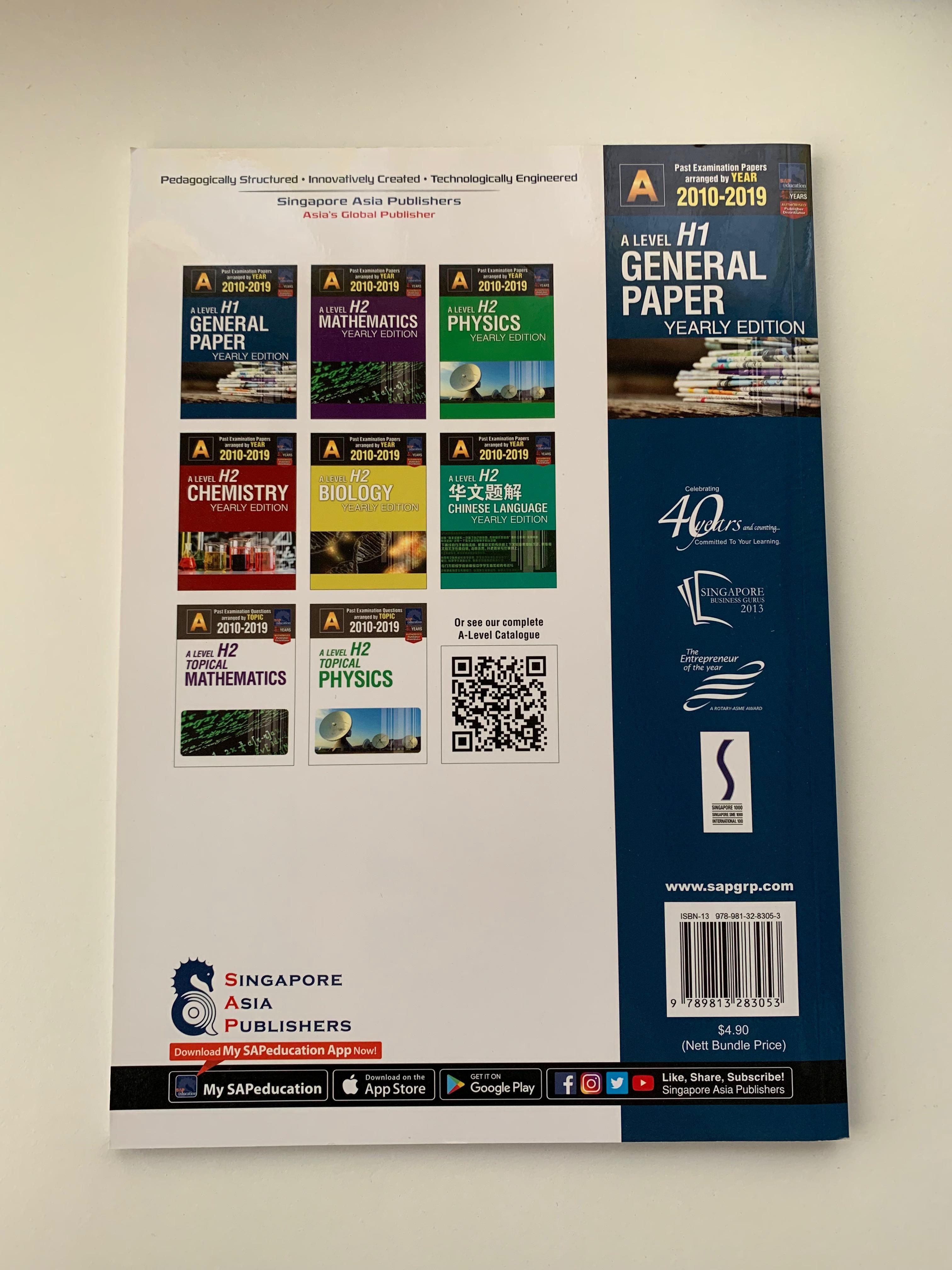 A LEVEL H1 GENERAL PAPER TEN YEAR SERIES (TYS), Hobbies & Toys, Books ...