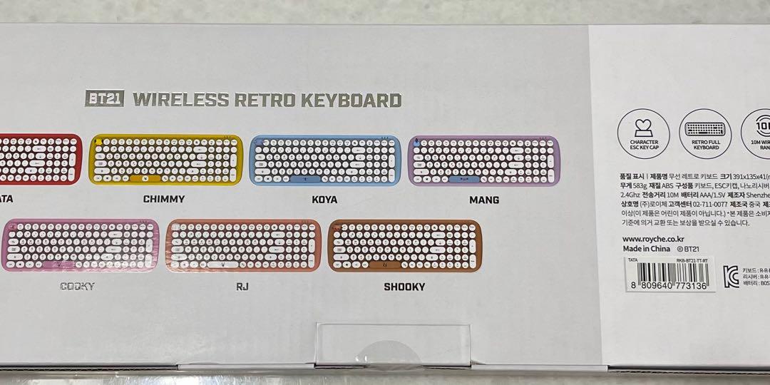 BT21 Tata Wireless Retro Keyboard, Computers & Tech, Parts ...