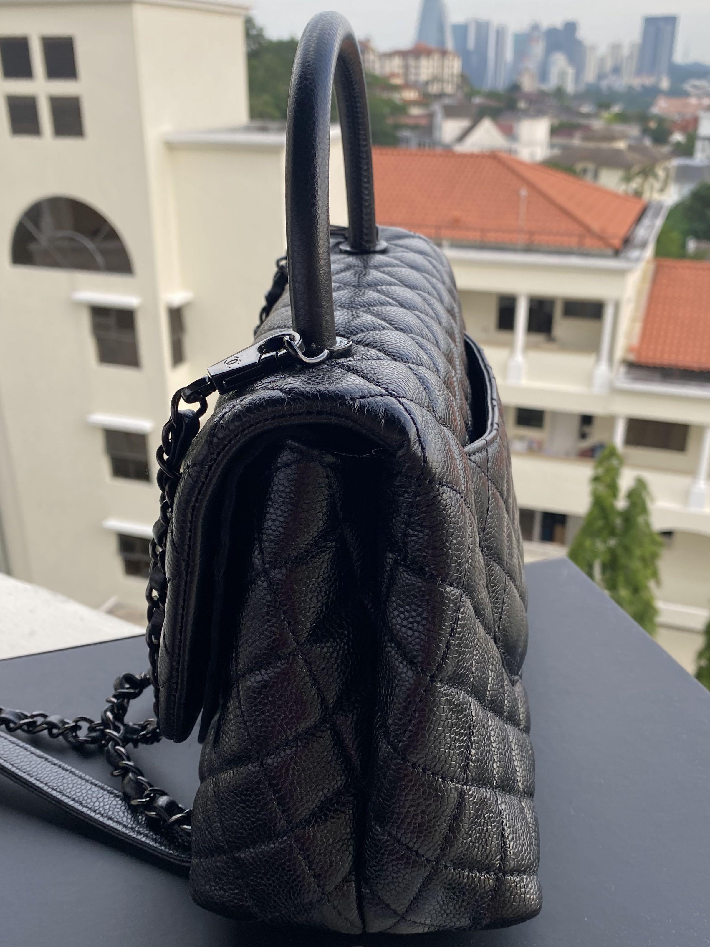 Chanel coco handle so black (29cm), Luxury, Bags & Wallets on Carousell