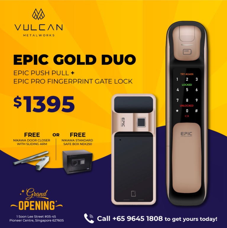 EPIC digital lock bundle set 1 : EPIC push pull X EPIC 5G, Furniture ...