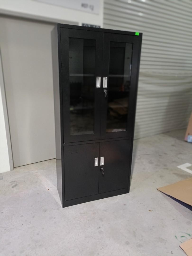 GEAR Metal Half Display Cabinet in BLACK, Furniture & Home Living ...
