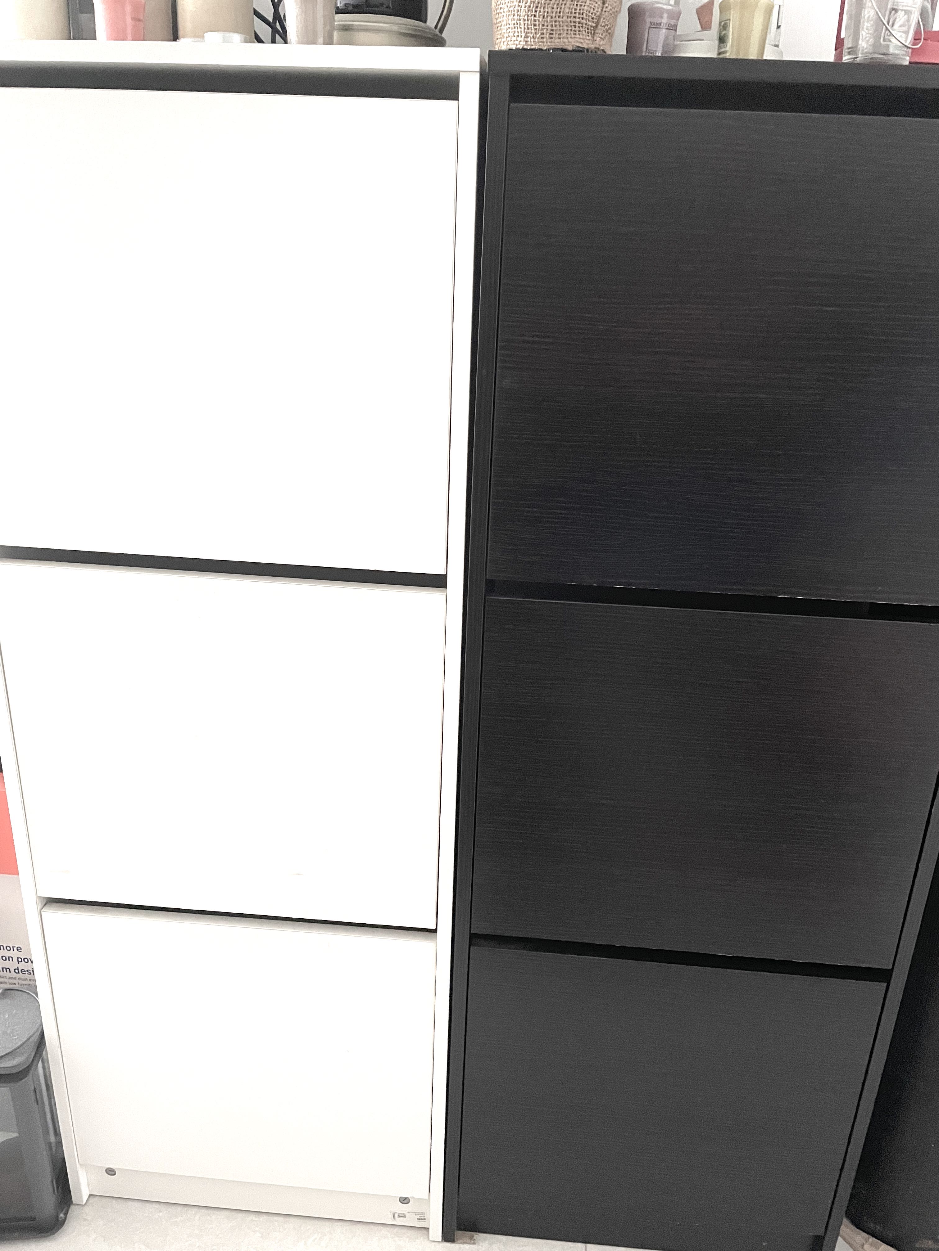 IKEA shoe rack (black and white), Furniture & Home Living, Furniture ...