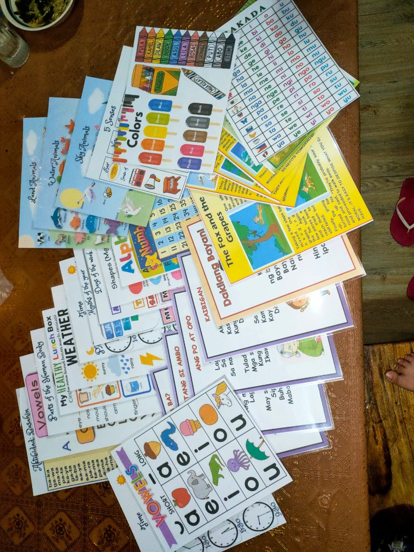 Laminated Charts for Kids A4 Size(Abc,Number,Shape,Color,Animals,Parts ...