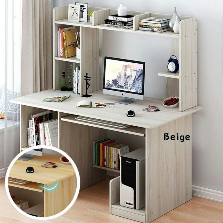 Modern European Design Computer Desk With Multi Racks, Furniture & Home ...