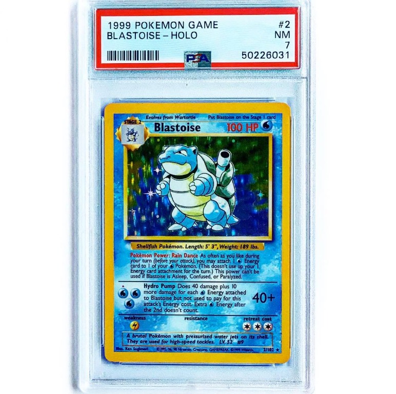 POKEMON BASE SET BLASTOISE PSA 7 RED DOT ERROR UNLIMITED, Hobbies ...