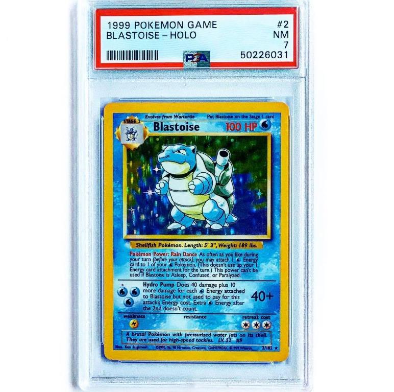 POKEMON BASE SET BLASTOISE PSA 7 RED DOT ERROR UNLIMITED, Hobbies ...