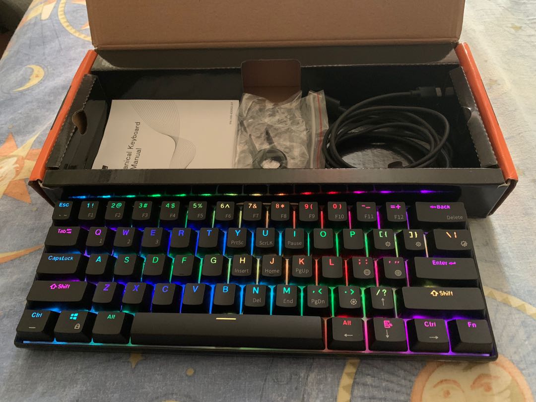 RK61 Brown Switch RGB, Computers & Tech, Parts & Accessories, Computer ...