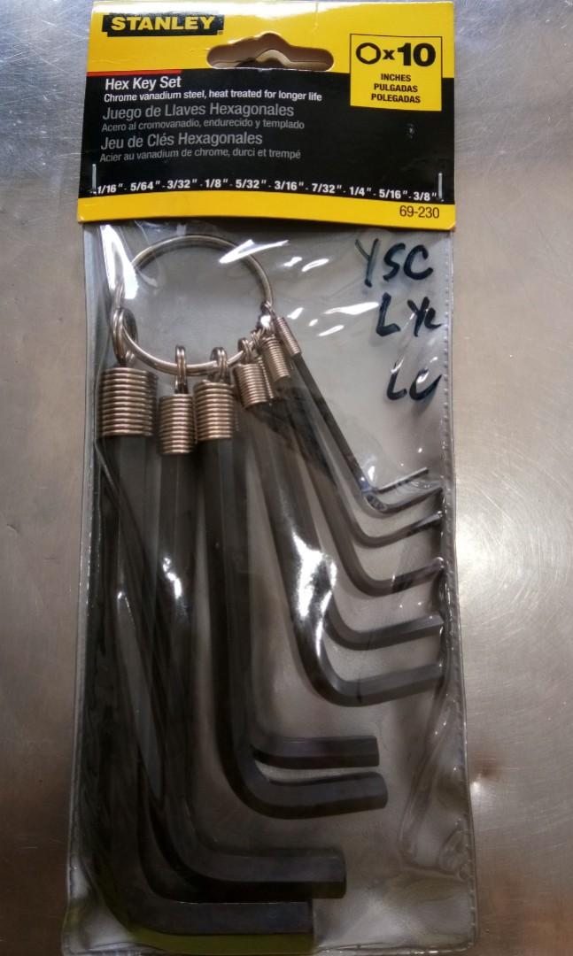 Stanley - Hex Key Set (INCHES), Commercial & Industrial, Construction ...