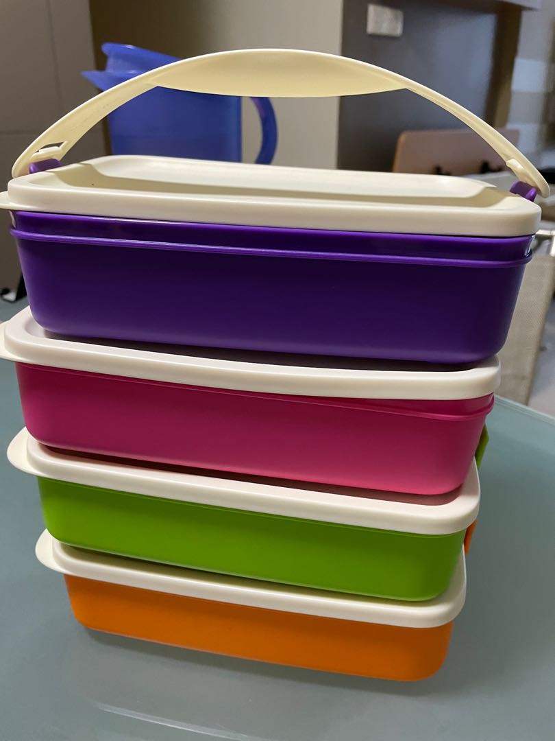 Tupperware Small Rectangular Saver (500ml), TV & Home Appliances ...