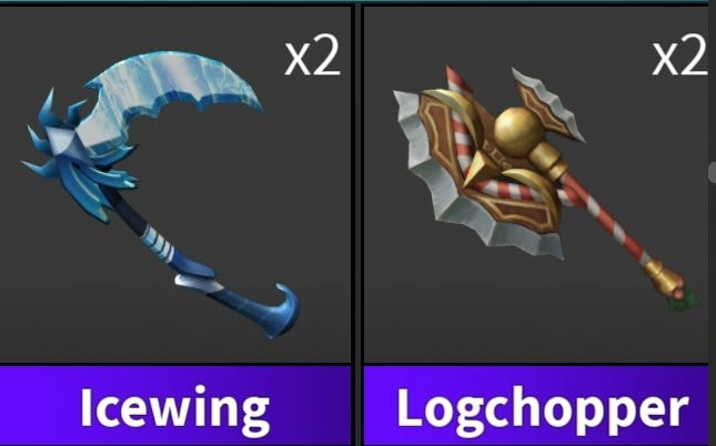 x1 Icewing and LogChopper Set MM2, 電子遊戲, 遊戲機配件, 遊戲週邊商品 - Carousell