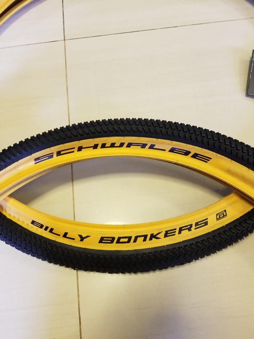 2 x Schwalbe Billy Bonkers MTB Dirt Jump Tyres ( 26 x 2.10" / Tan Wall / Puncture Protected ...