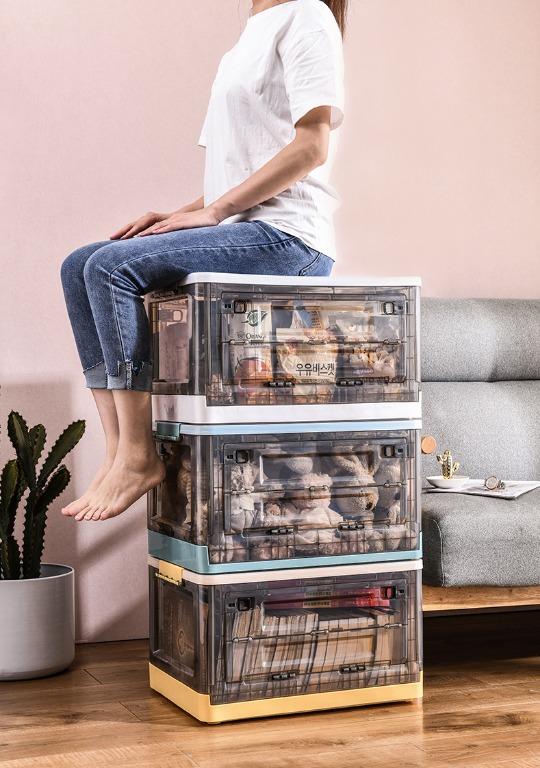 50L Foldable Big Storage Box [HEAVY DUTY], Furniture & Home Living ...