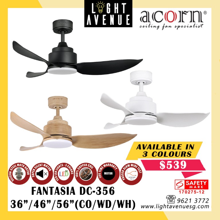 Acorn Fantasia DC Ceiling Fan, Furniture & Home Living, Lighting & Fans ...