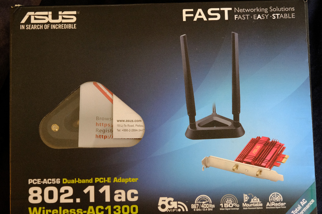 ASUS PCE-AC56 Wireless-AC1300 Card, Computers & Tech, Parts ...