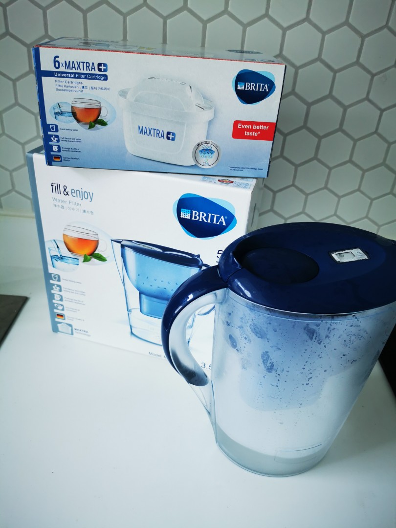 BRITA 3.5L pitcher with filters, Furniture & Home Living, Kitchenware ...