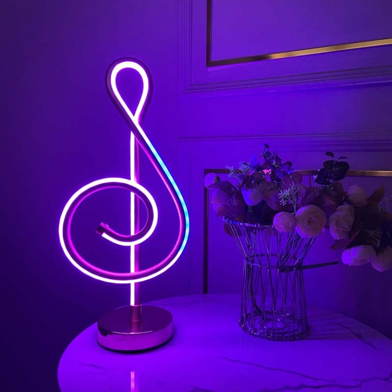 Classically Shape Treble Clef Table Lamp, Furniture & Home Living ...