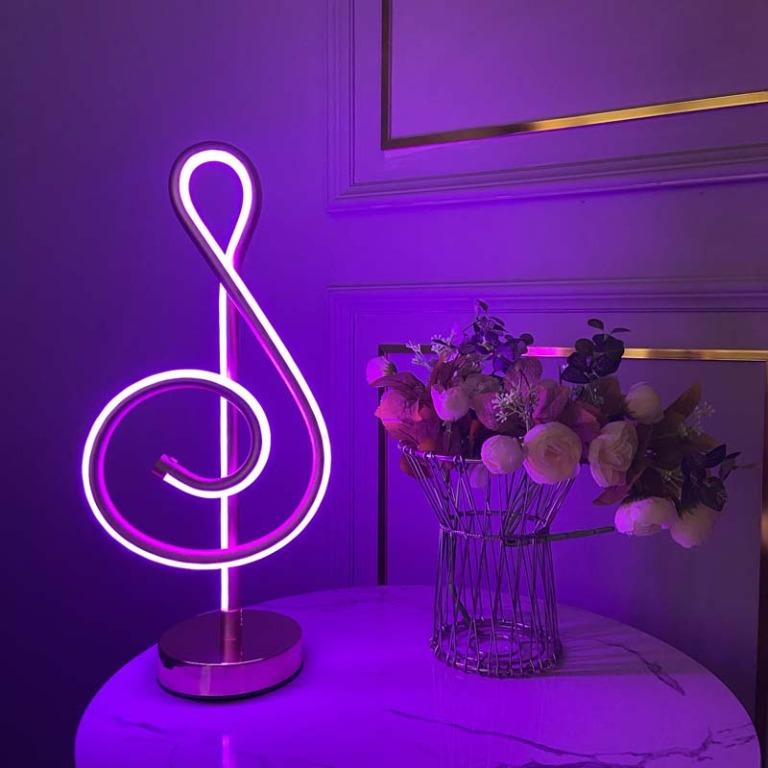 Classically Shape Treble Clef Table Lamp, Furniture & Home Living ...
