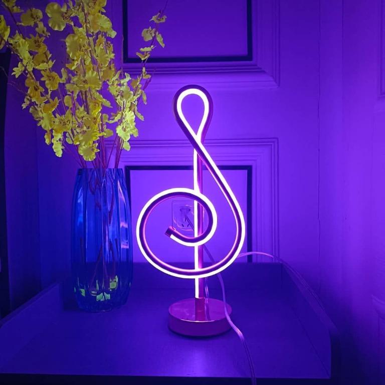 Classically Shape Treble Clef Table Lamp, Furniture & Home Living ...